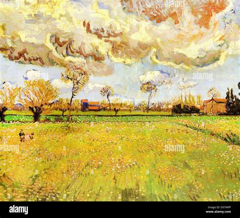 Vincent Van Gogh Landschaft Unter Einem Gewitterhimmel Post