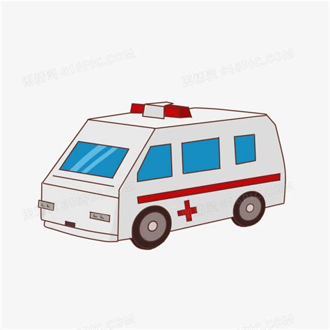 手绘卡通救护车急救免抠元素图片免费下载 PNG素材 编号z09io9rxg 图精灵
