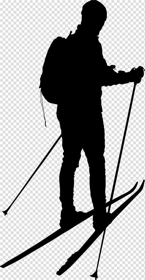 Skis Clipart Black And White Tree
