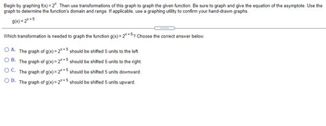 solved begin by graphing f x 2 then use transformations