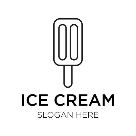 Ilustraci N De Vector De Logotipo De Helado Aislado Sobre Fondo Blanco
