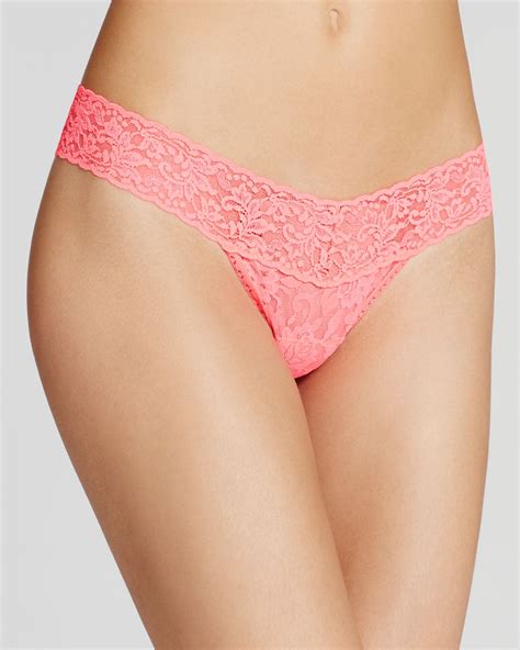 Hanky Panky Thong Low Rise 4911 In Pink Tropical Punch Pink Lyst