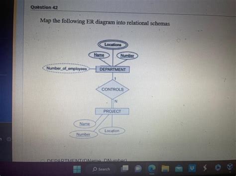 Solved Map The Following ER Diagram Into Relational Chegg