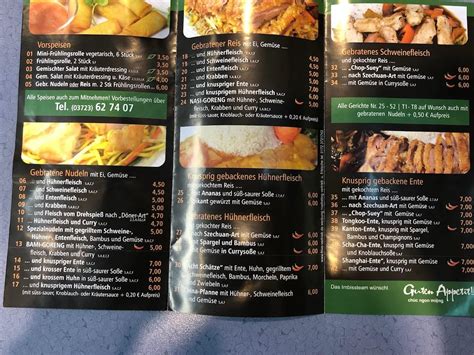 Speisekarte Von Asia Imbiss Fast Food Hohenstein Ernstthal