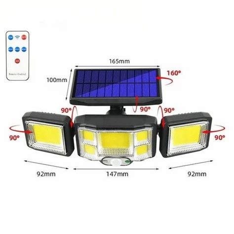 ABS PC Homehop 192 COB LED Solar Motion Sensor Wall Light For Outdoor