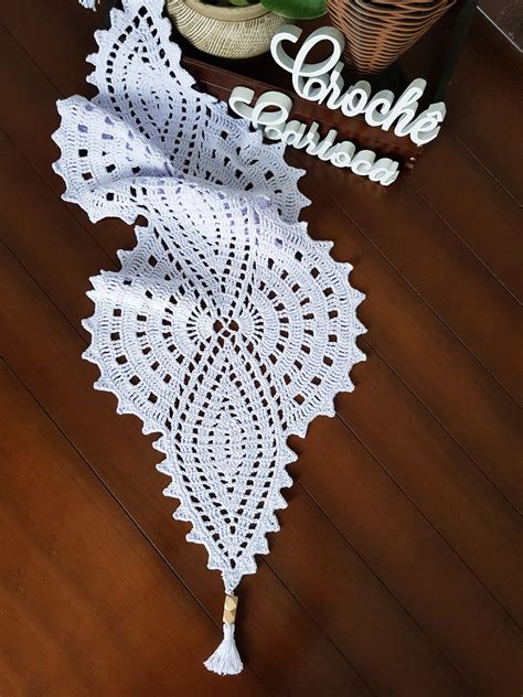 Caminho de Mesa Infinito em Crochê Escolha Cor Elo7