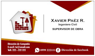 Tarjetas De Presentaci N Para Construcci N Civil Cat Logo