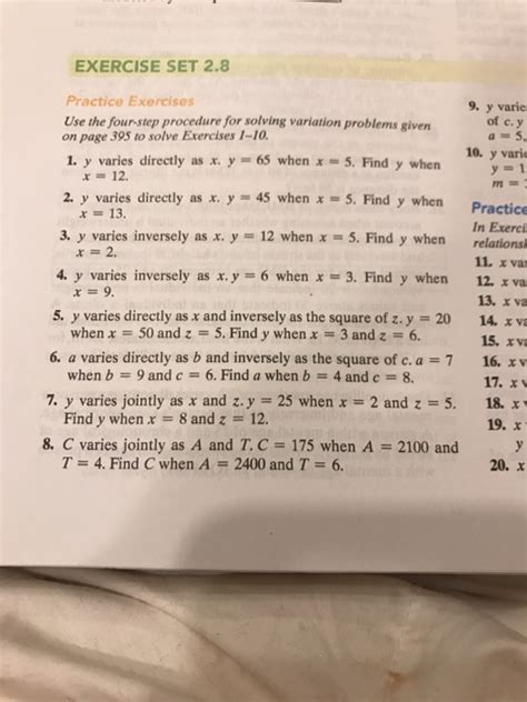 solved use the four step procedure for solving variation