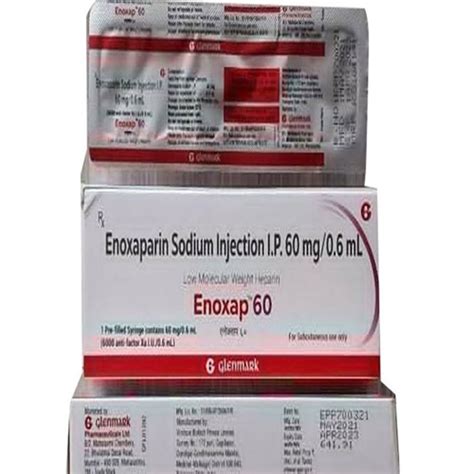 Enoxap 60 60 Mg 0 6 Ml Enoxaparin Sodium IP Injection At Rs 260 Box In