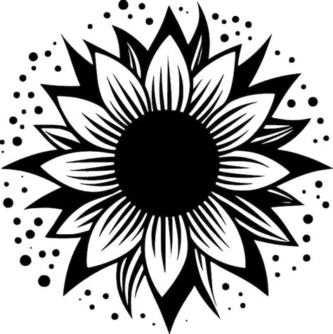 Premium Vector Flower Black And White Isolated Icon Vector Illustration