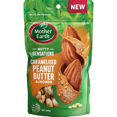 Mother Earth Nutty Sensations Caramelised Peanut Butter Almonds