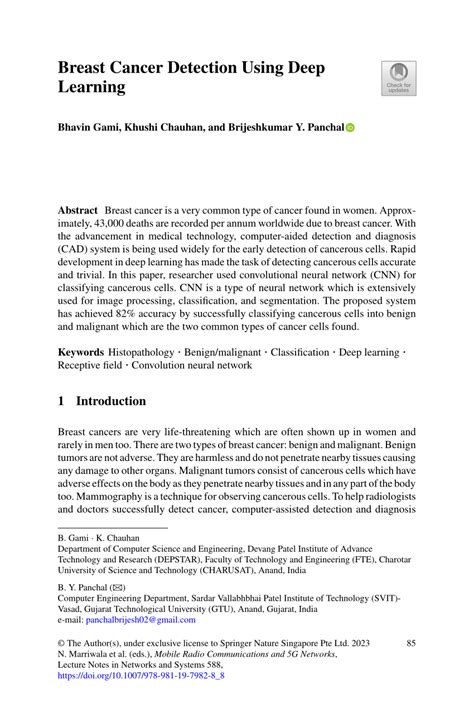 pdf breast cancer detection using deep learning