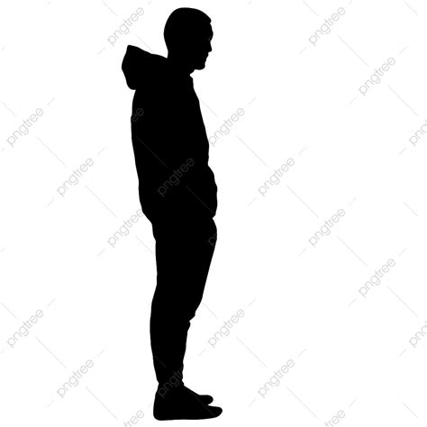 черный силуэт человека стоящего PNG Бизнес счастливый бизнесмен PNG