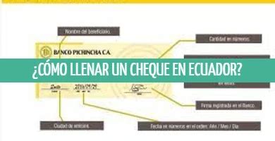 CÓMO LLENAR UN CHEQUE EN ECUADOR 2024