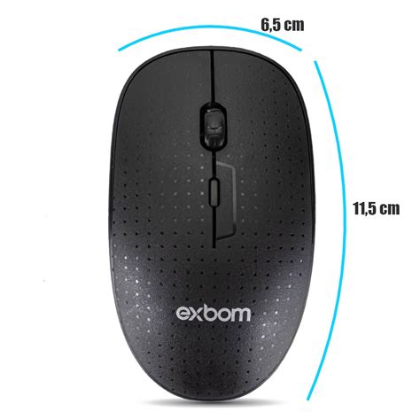 Kit Teclado e Mouse Sem Fio 2 4GHz USB ABNT 2 Ç 107 Teclas Exbom