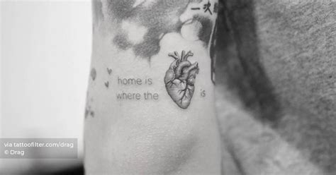Single Needle Anatomical Heart Tattoo