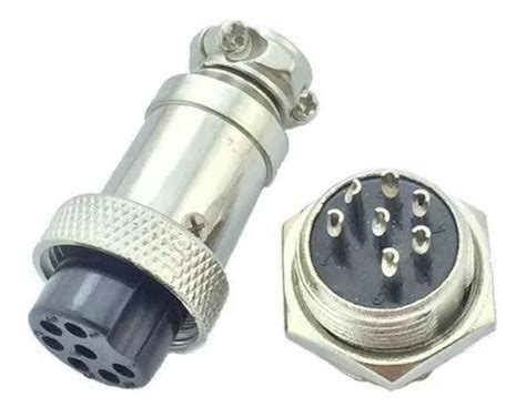 Conector Circular Mike 7 Vias Macho Fêmea 100 Pares