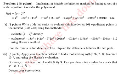 solved problem 2 [5 points] implement in matlab the