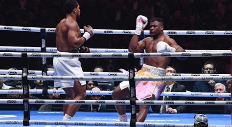 Anthony Joshua Knocks Out MMA Star Francis Ngannou In One Sided Boxing
