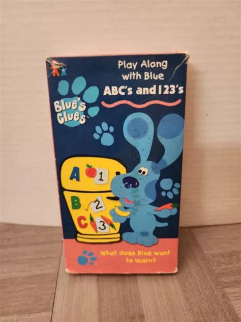 BLUE S CLUES PLAY Along With Blue ABC S And 123 S Vhs Video Tape 1999
