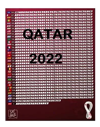 Planilla Control Figuritas Album Mundial Qatar 2022 Fifa Pdf En Venta