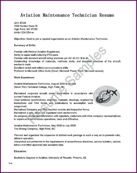 Aviation Technician Resume Templates Resume Resume Examples Ykvbaalymb