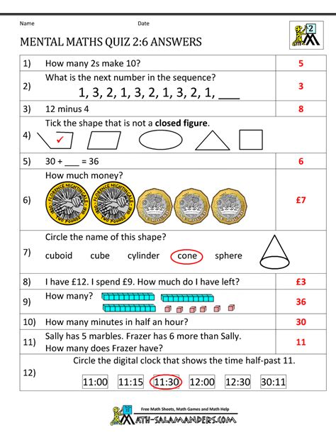 Printable Mental Maths Year 2 Worksheets 23E