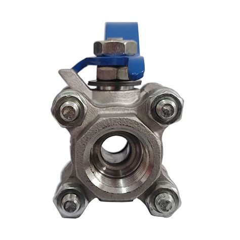 Válvula de Esfera Tripartida 1 2 BSP Passagem Plena Semi Inox