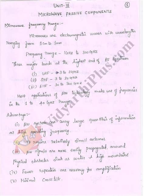 rf and microwave engineering premium lecture notes all units lavanya edition