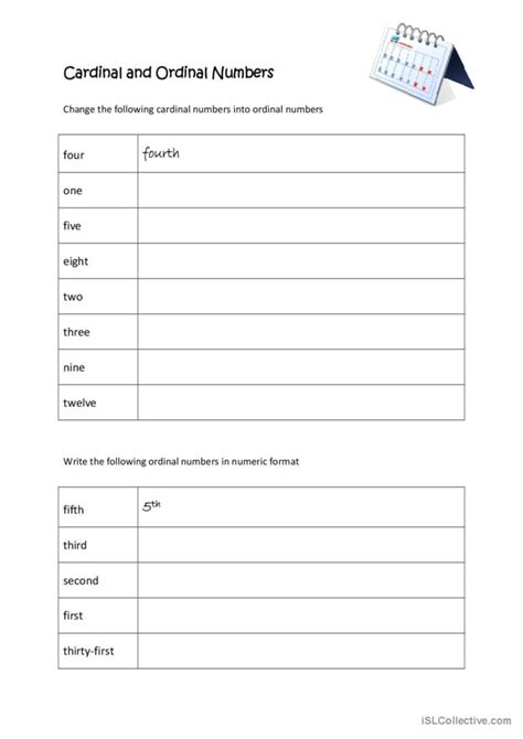 Cardinal And Ordinal Numbers English Esl Worksheets Pdf Doc