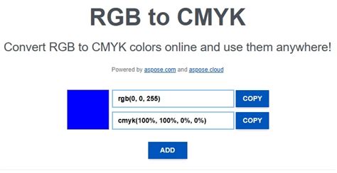 Rgb To Cmyk Transform Rgb Color To Cmyk