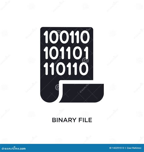 binary file isolated icon simple element illustration from programming concept icons stock