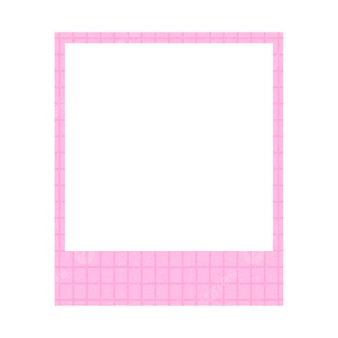 Marco Polaroid Estético En Color Rosa Ceñido Liso PNG Polaroid
