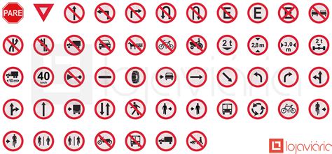 Placas De Advertência Regulamentação E Indicação LIBRAIN