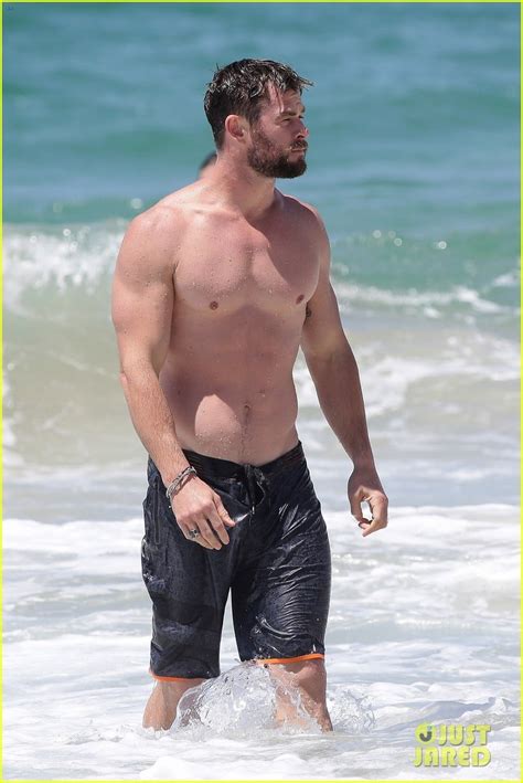Chris Hemsworth Goes Shirtless Bares Ripped Body In Australia Photo