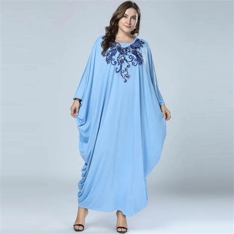 Plus Size Quality New Arab Elegant Loose Abaya Kaftan Islamic