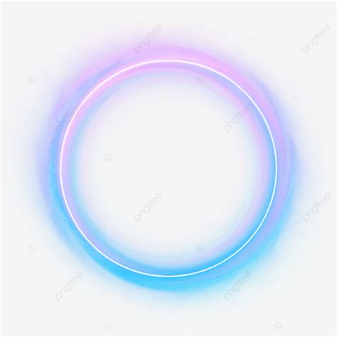 Círculo De Borda De Neon Azul Rosa PNG Néon Borda Neon Fronteira