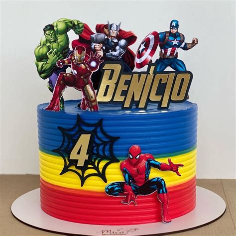 Topo De Bolo Os Vingadores 2 Personalizado Nome E Idade Shopee