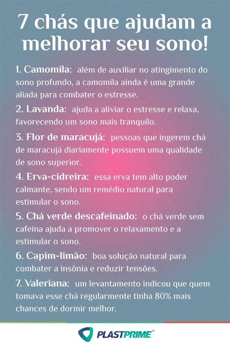 7 chás que ajudam a melhorar seu sono Blog Plastprime