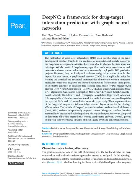 pdf deepnc a framework for drug target interaction prediction with graph neural networks