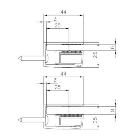 Wandanschlussprofil U Klemmprofil Eckig F R Mm Mm Gral Systeme