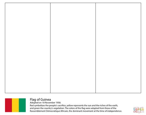 Dibujos De Bandera De Guinea Ecuatorial Gratis Para Colorear Para The
