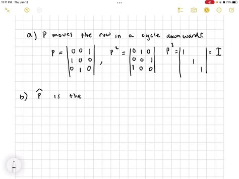 solved determine the column permutation matrix used in example 13 5