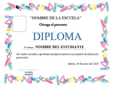 Plantillas De Diplomas Para Editar Ayuda Docente Plantillas De
