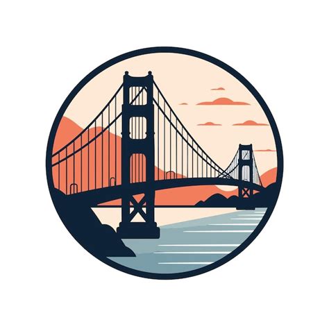 Vector del icónico puente Golden Gate en San Francisco California