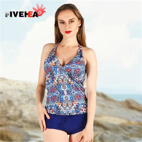 One Piece Women Swimwear Sexy Sling Halter Back Lace Blue Striped Flower Printed Large Size