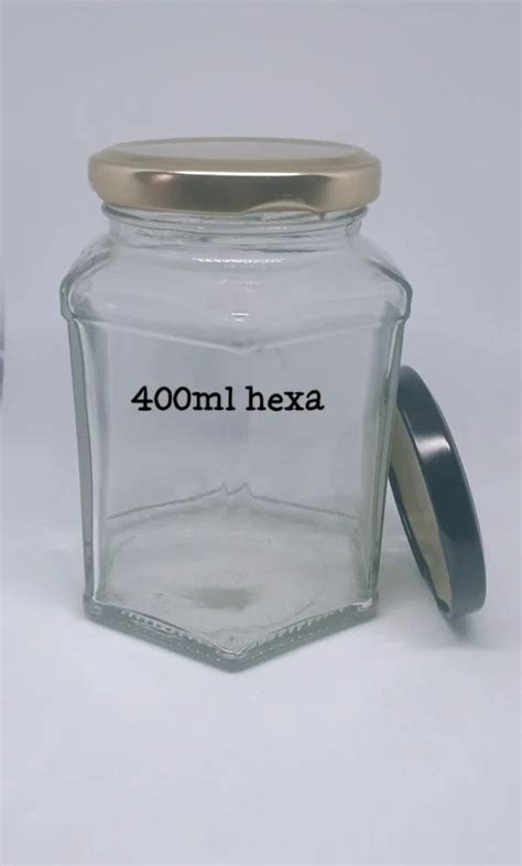500 ML 400ml Hexagonal Glass Jar For Spice Storage At Rs 12 50 Piece