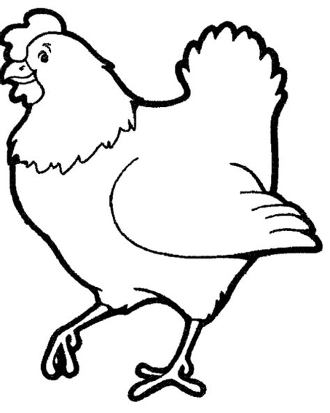 Dibujo De Pollo Para Colorear Y Pintar