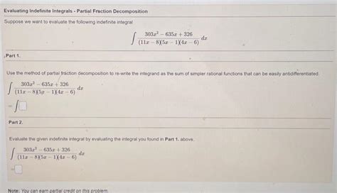 [solved] evaluating indefinite integrals partial fractio