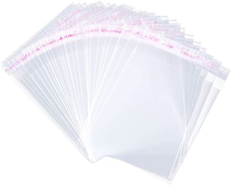 Amazon Pcs Clear Plastic Cello Bags Sealable Cellophane Bags